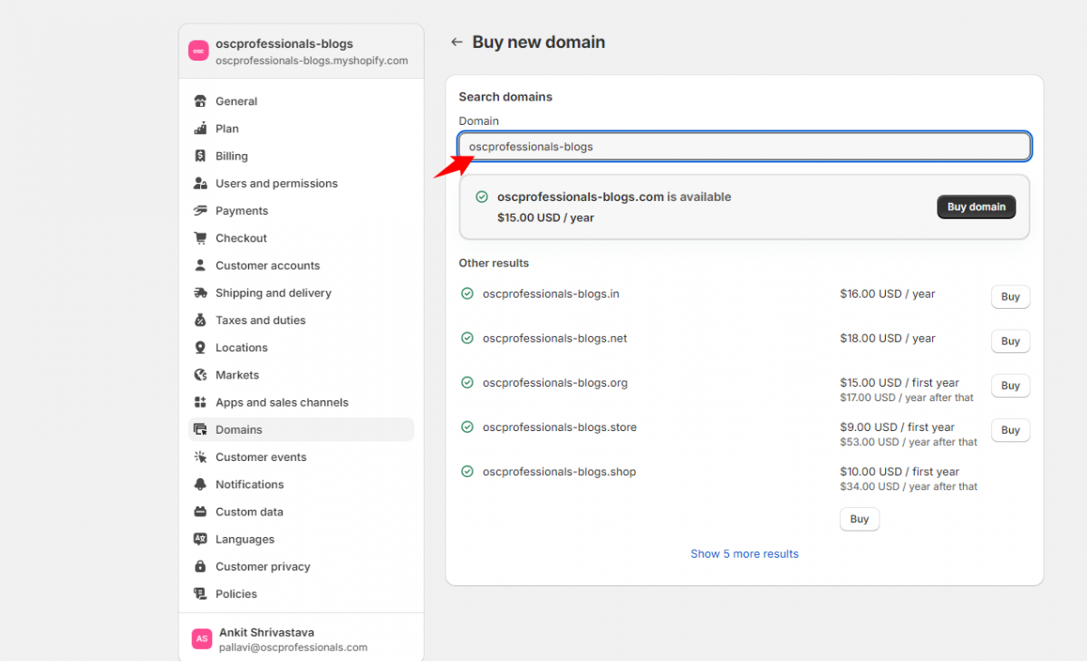 Custom Domains for Shopify Stores